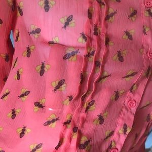 Mossimo Supply Co. | Tops | Bumble Bee Lightweight Button Blouse | Poshmark